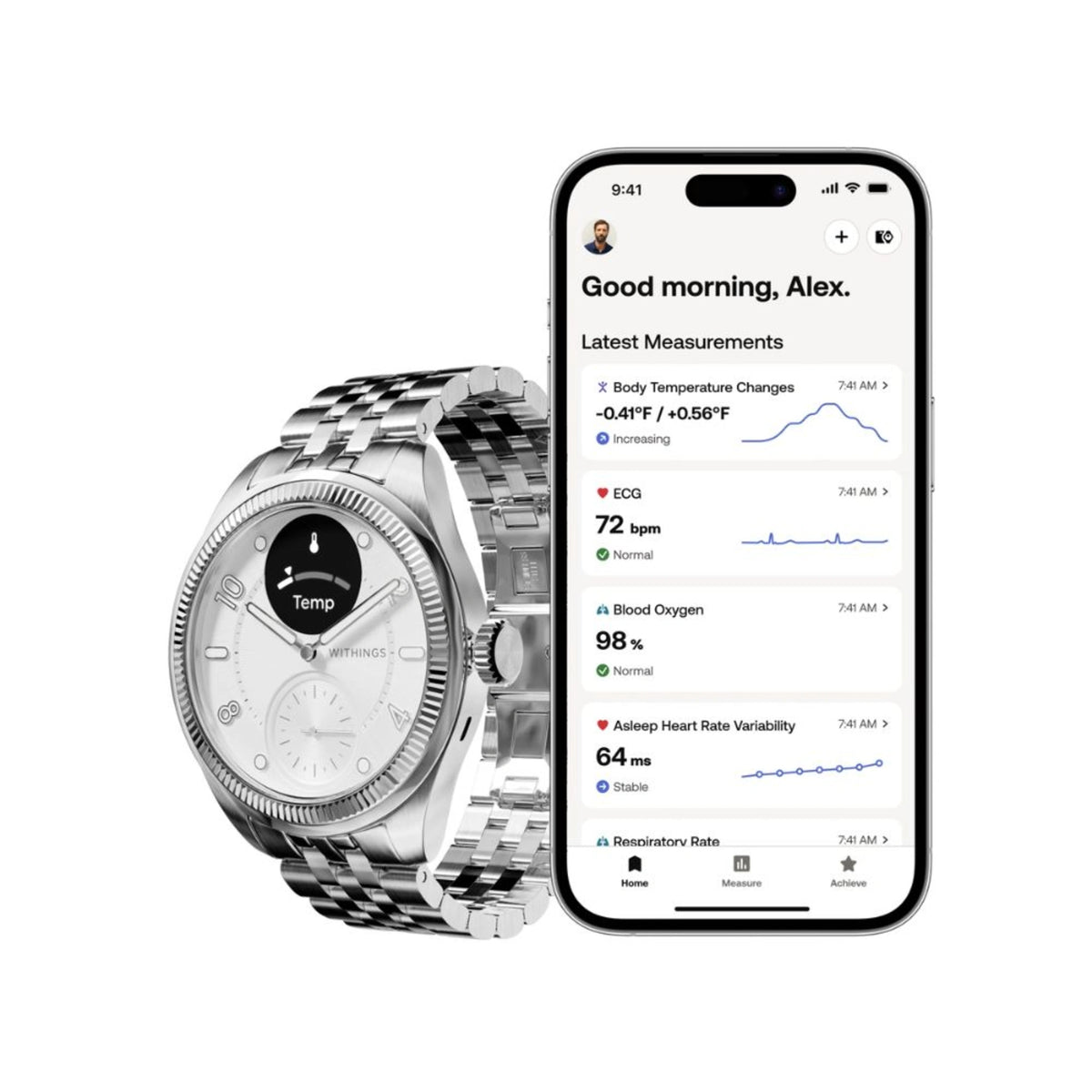 Withings ScanWatch Nova Brilliant Edition - Medical-Grade Health ...