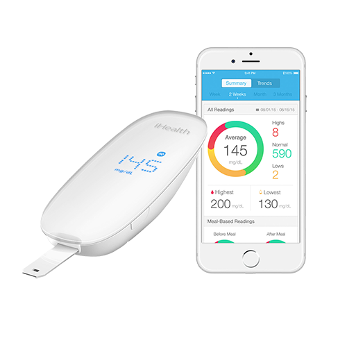 iHealth Gluco+ Kit, Smart Gluco-Monitoring System | Wireless Glucometer ...